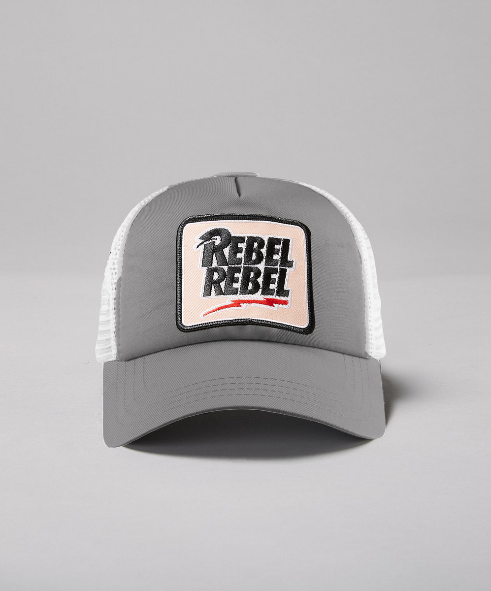 David Bowie Rebel Rebel Trucker- Grey - Small – Lucky Seven Caps