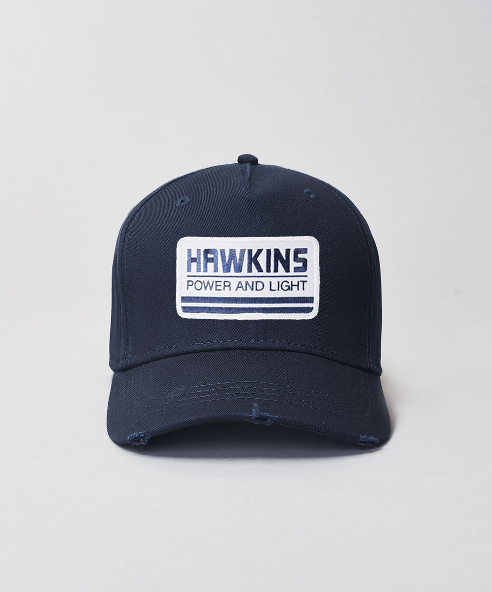 Stranger Things Hawkins Baseball Cap- Navy – Lucky Seven Caps